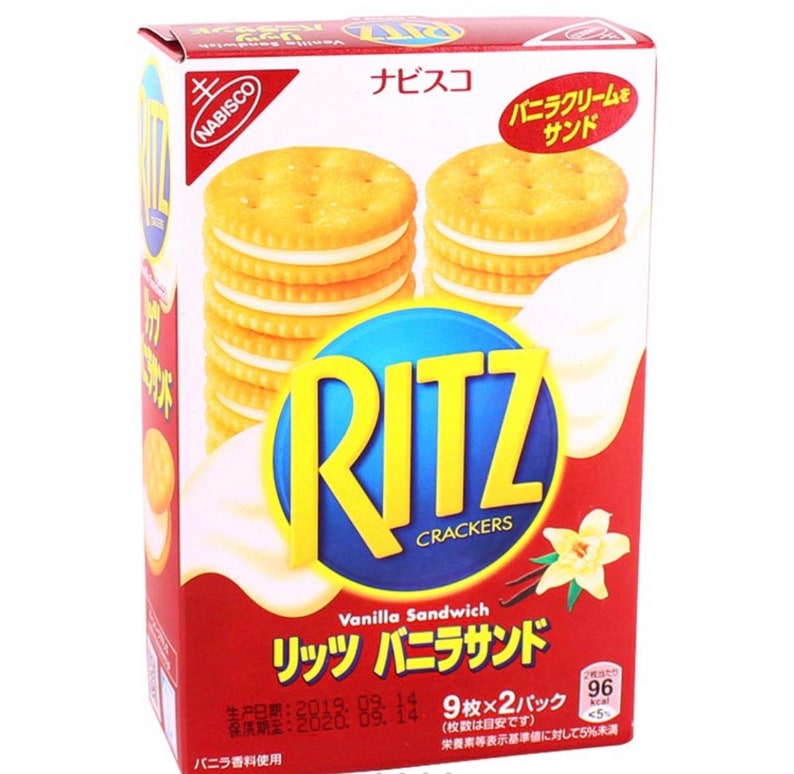 Nabisco RITZ Crackers Chocolate Vanilla Flavors Exotic Japanese Snacks ...