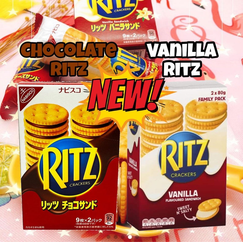Nabisco RITZ Crackers Chocolate Vanilla Flavors Exotic Japanese Snacks ...