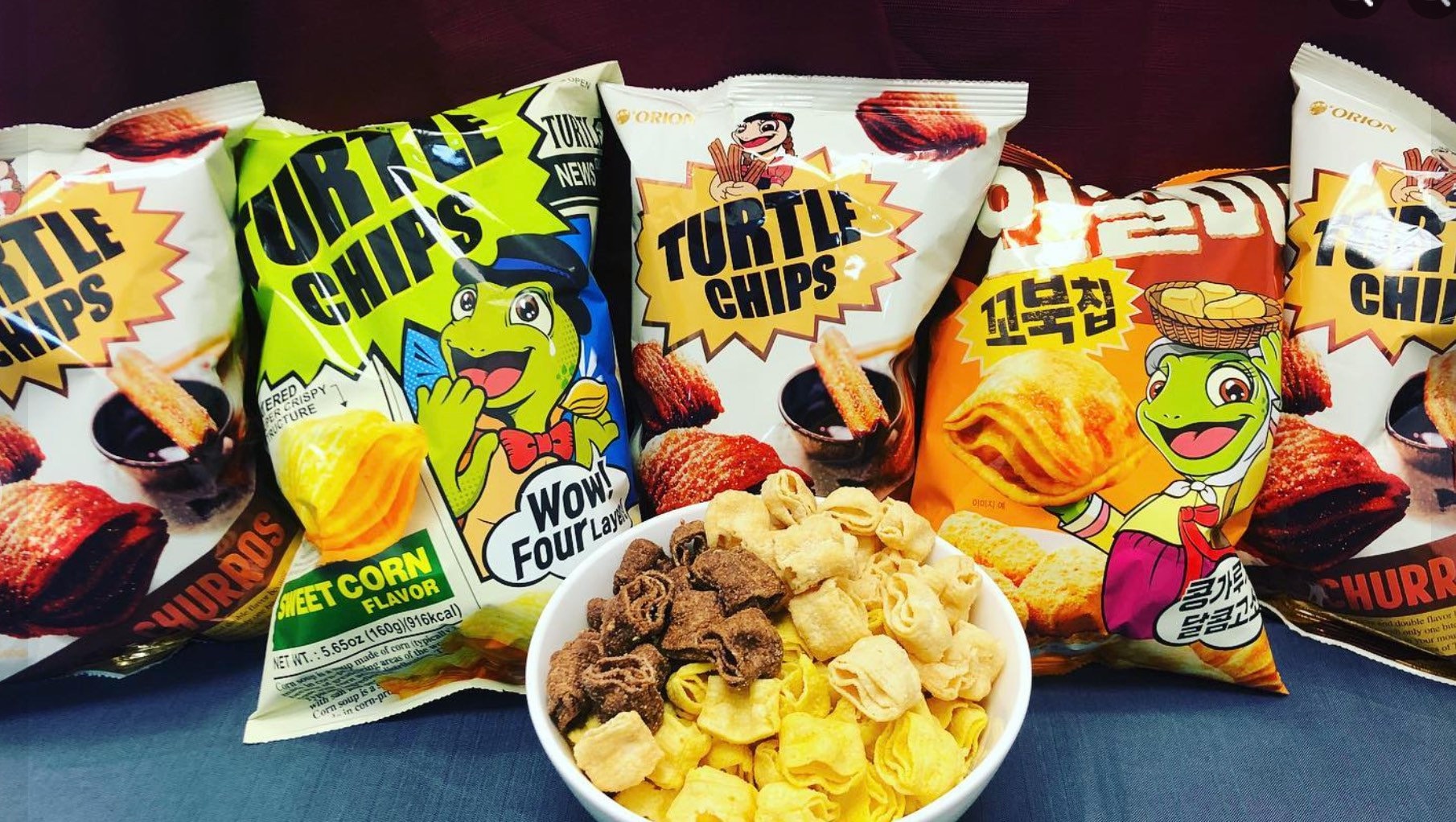 Turtle Chips LARGE Size CHOCO CHURROS 160g Exotic Chips Asian Snacks ...