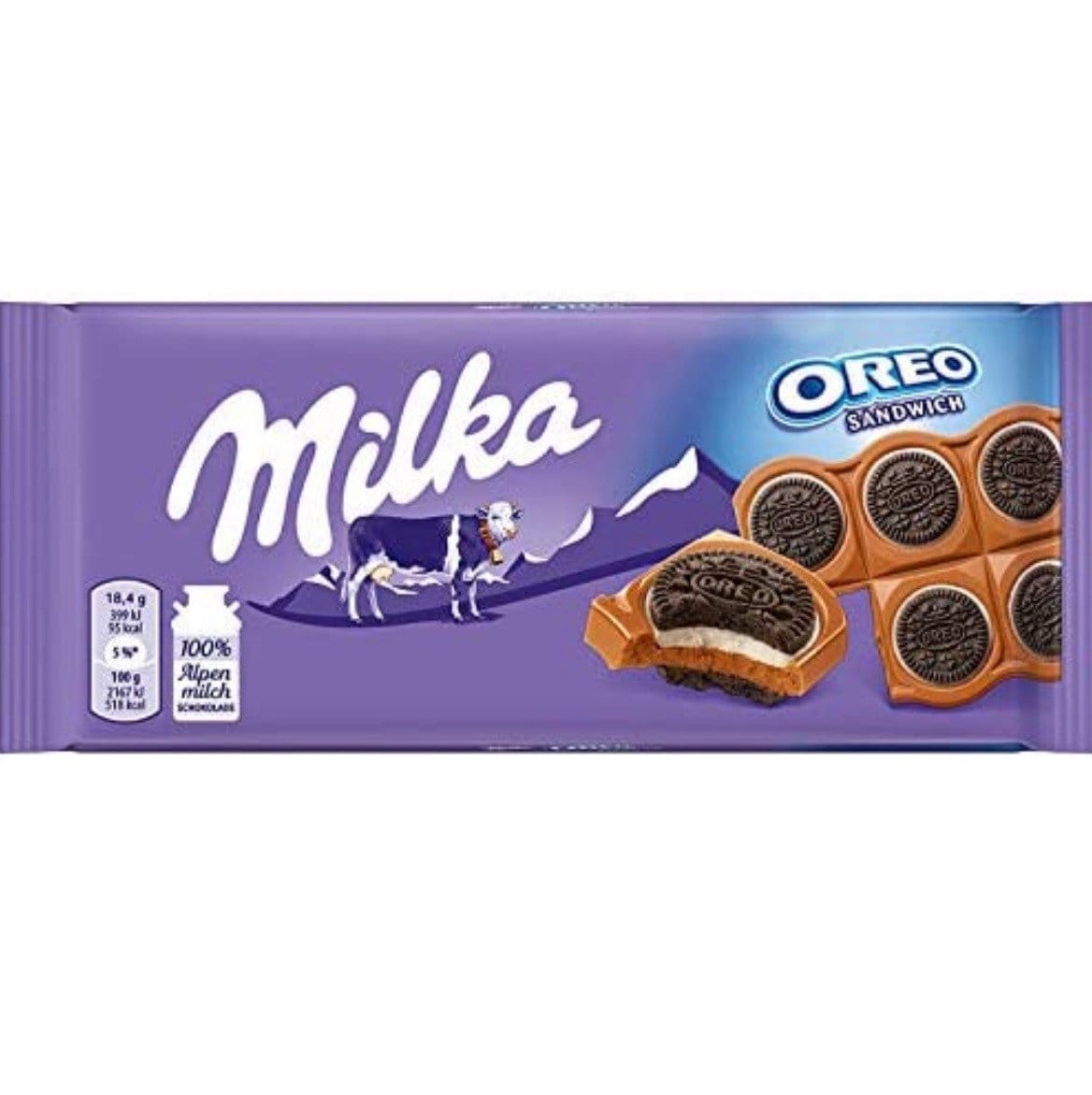 Milka Oreo Sandwich Chocolate Bar Candy Original German Chocolate Exotic Snacks Limited Edition ...