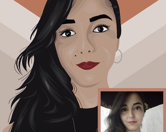 Custom Vector Illustration Portrait From Photo Personalized - Etsy