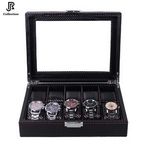 12 Slot PU Leather Watch Storage Boxes, Men & Women's Jewelry Display ...