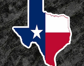 Texas Map-shaped Flag Sticker Sheet Texas Flag Stickers Envelope ...