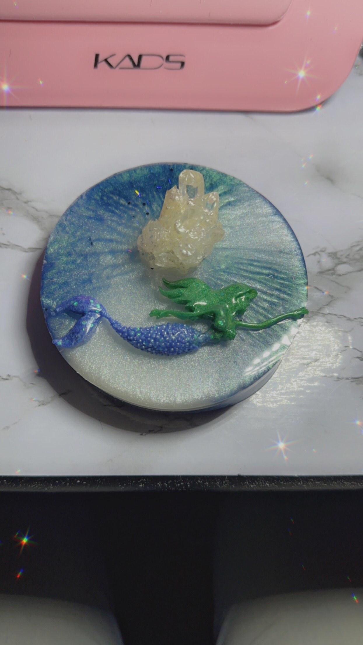 Blue,green,and White Zombie Mermaid Eyelash Kit With Eyelashes and Glue ...