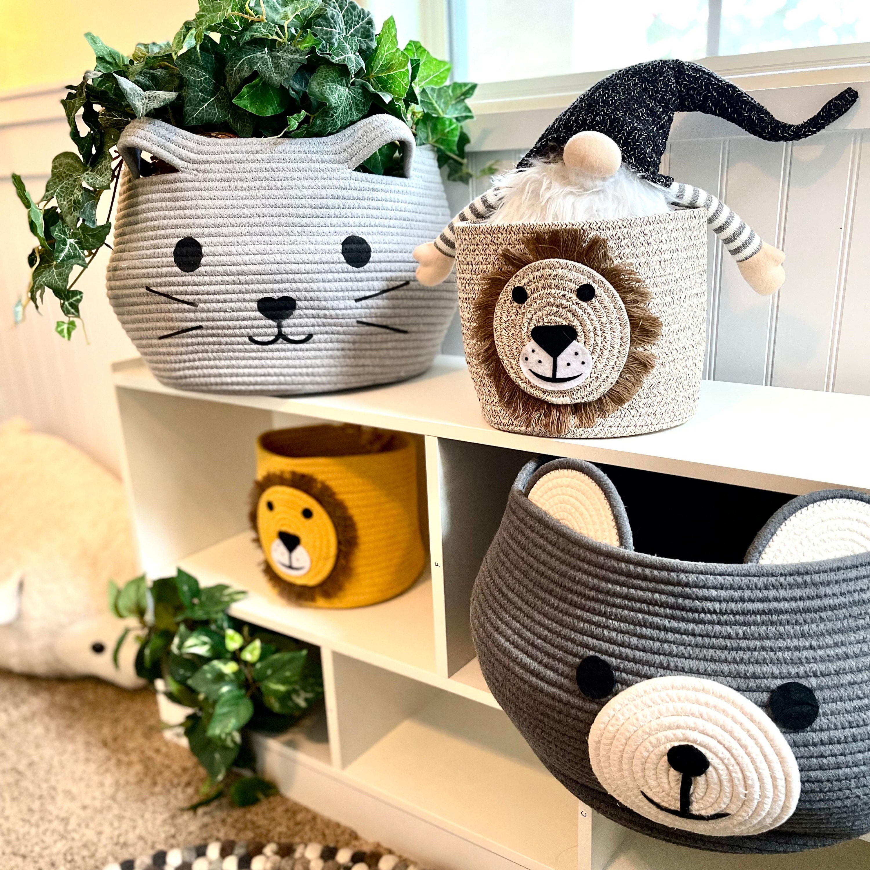 Lion Basket for Nursery Decor, Blankets, Baby Shower, Special Gift Idea ...