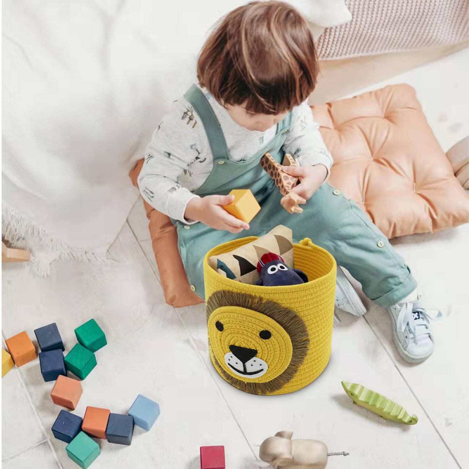 Lion Basket for Nursery Decor Blankets Baby Shower Special | Etsy