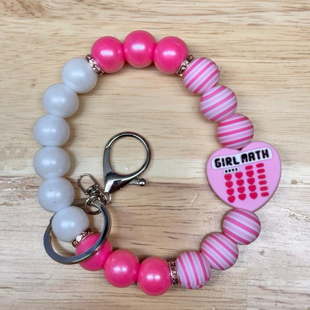 Girl Math Beaded Keychain Silicone Beads - Etsy