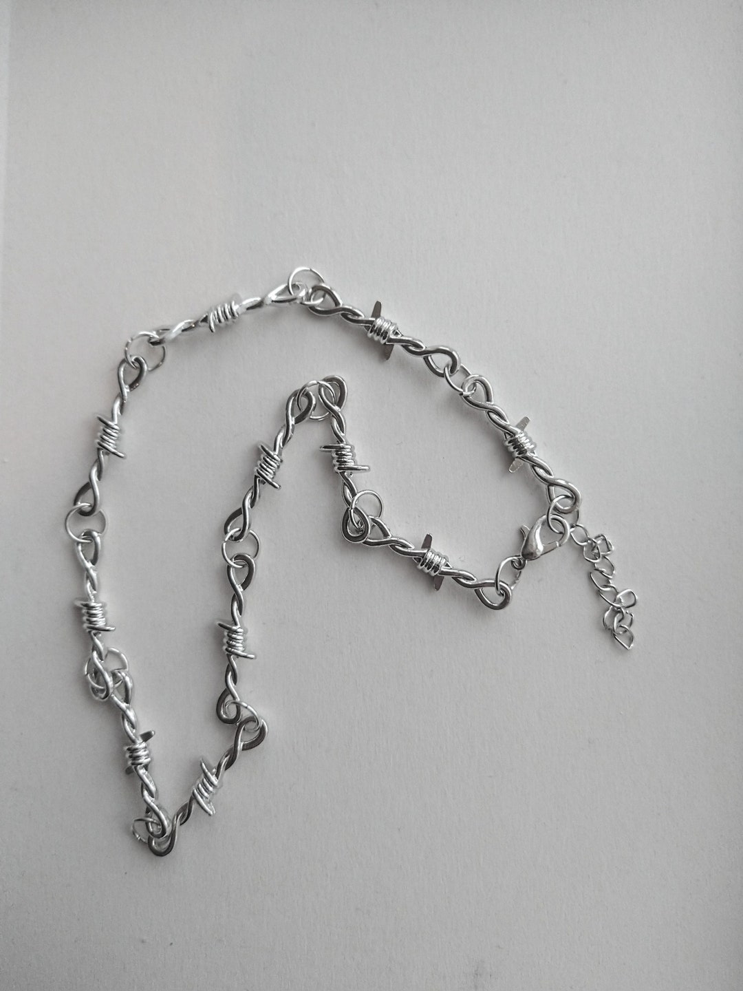 Gothic Alternative Barbed Wire Choker Necklace Collar Spikes Thorns ...