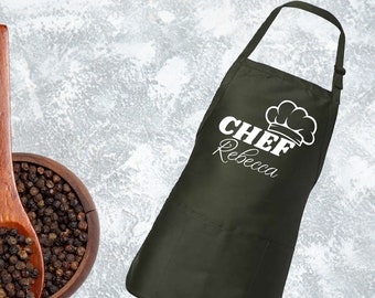 Personalized Apron for Men, Custom Name Apron With Pockets, Cooking ...