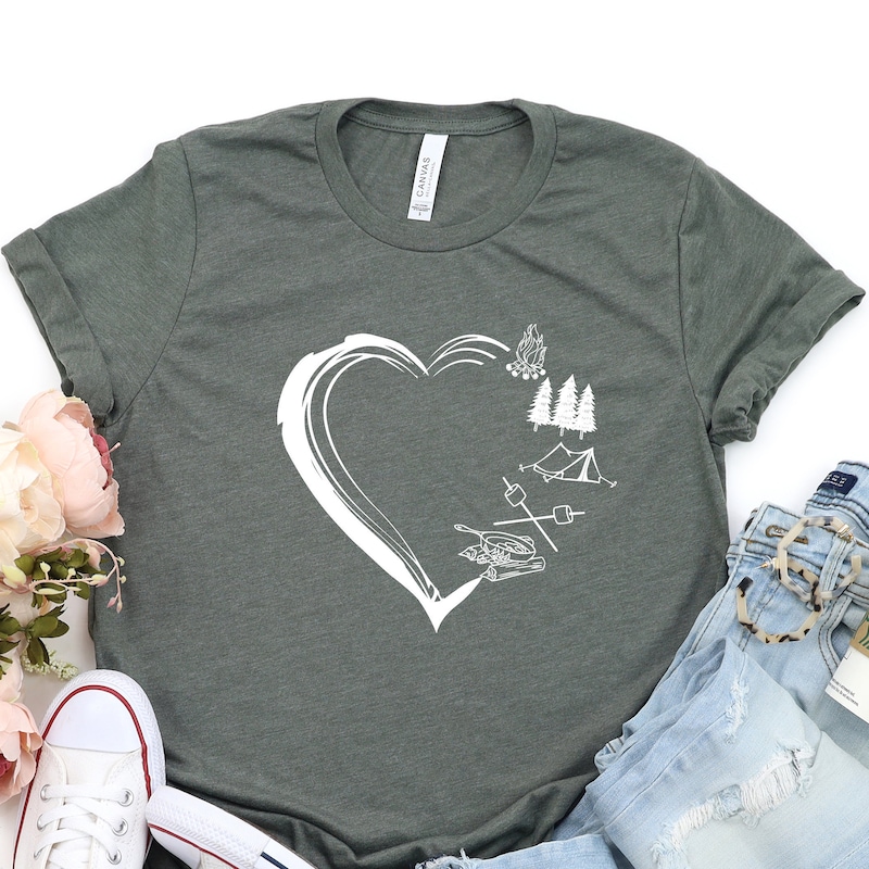 Camping Heart - Etsy