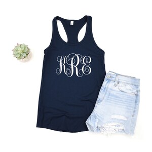 Inexpensive Monogrammed Tank Top,cheap Monogram Gift,unisex Custom Tank ...