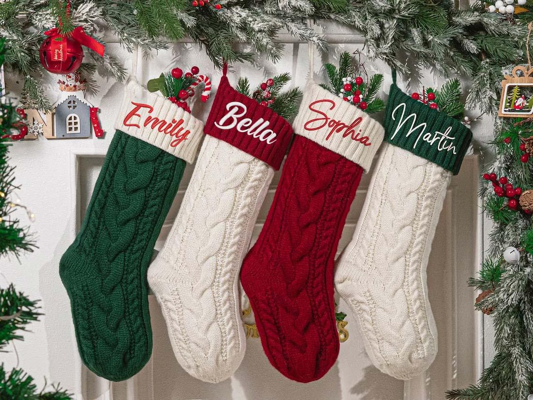 2026 Embroidered Christmas Stocking, Personalized Christmas Stockings ...