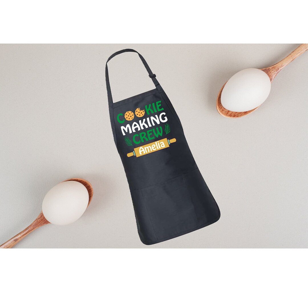Personalized Kitchen Apron, Custom Name Cooking Apron With Pockets, BBQ ...