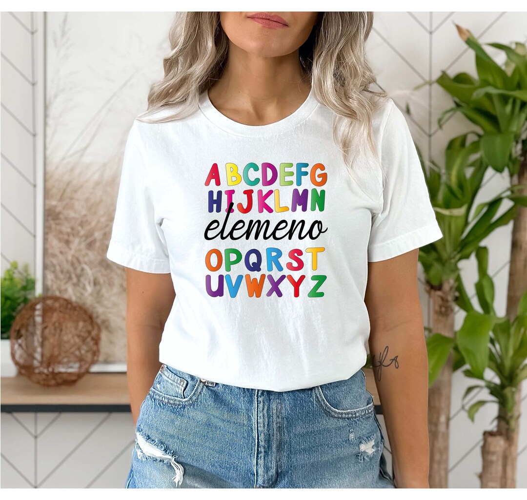 Alphabet Elemeno Shirt, Back to School Shirt, Online Teaching, Online ...