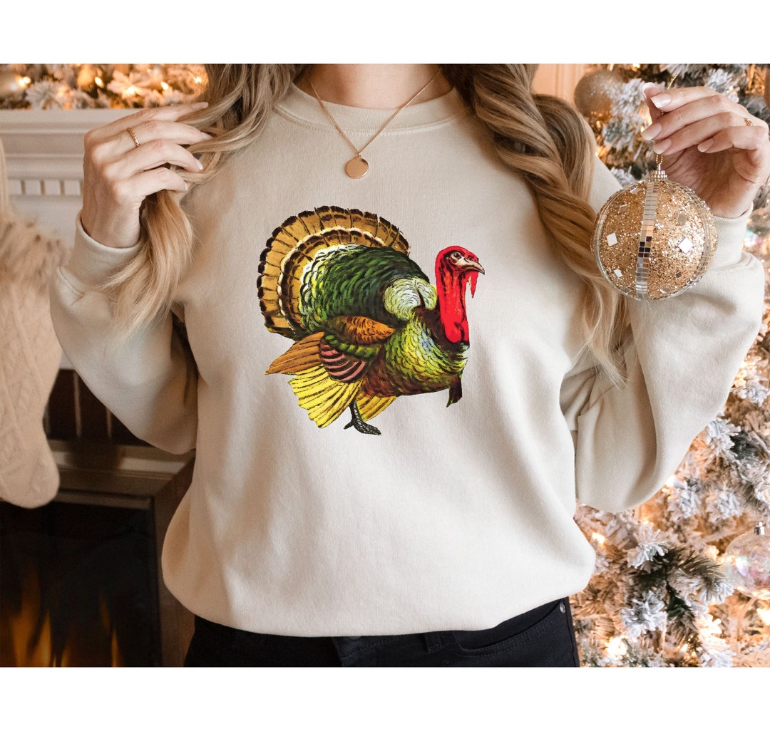 Vintage Turkey Sweatshirt, Thanksgiving Hoodie, Thanksgiving ...