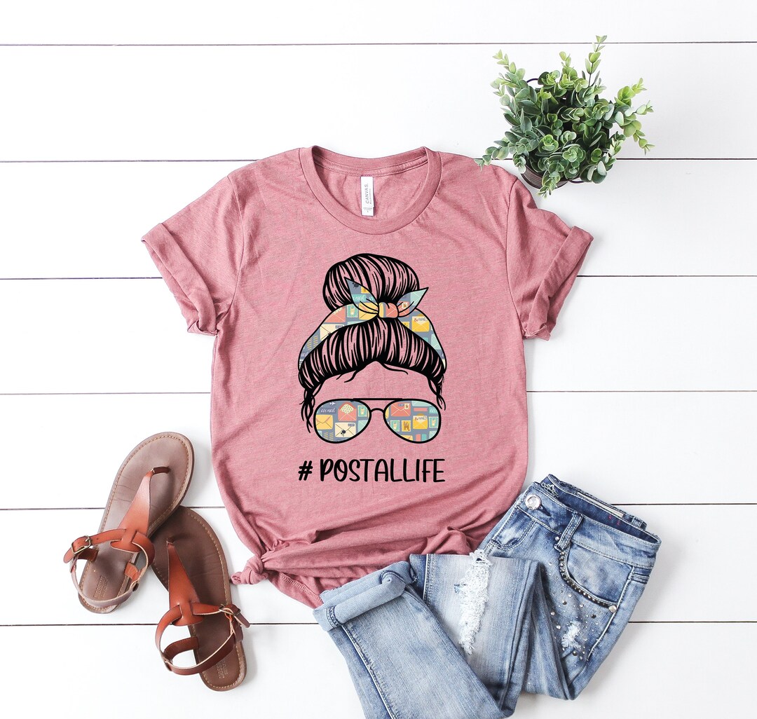 Postal Life Shirt, Postal Carrier Worker Shirts, Mail Woman Shirt, Gift ...