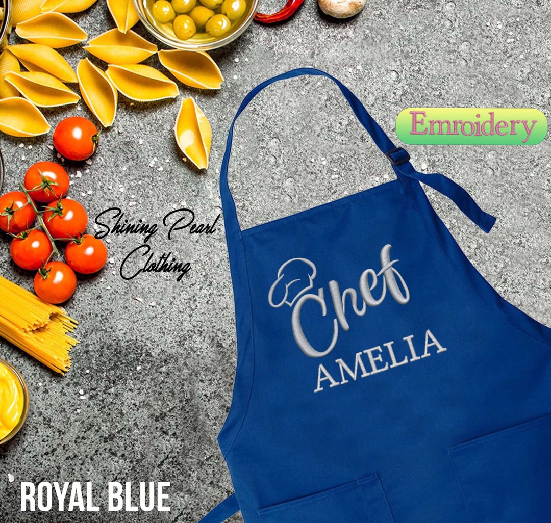 Custom Embroidery Apron, Chef Embroidery Apron, Personalized Chef ...