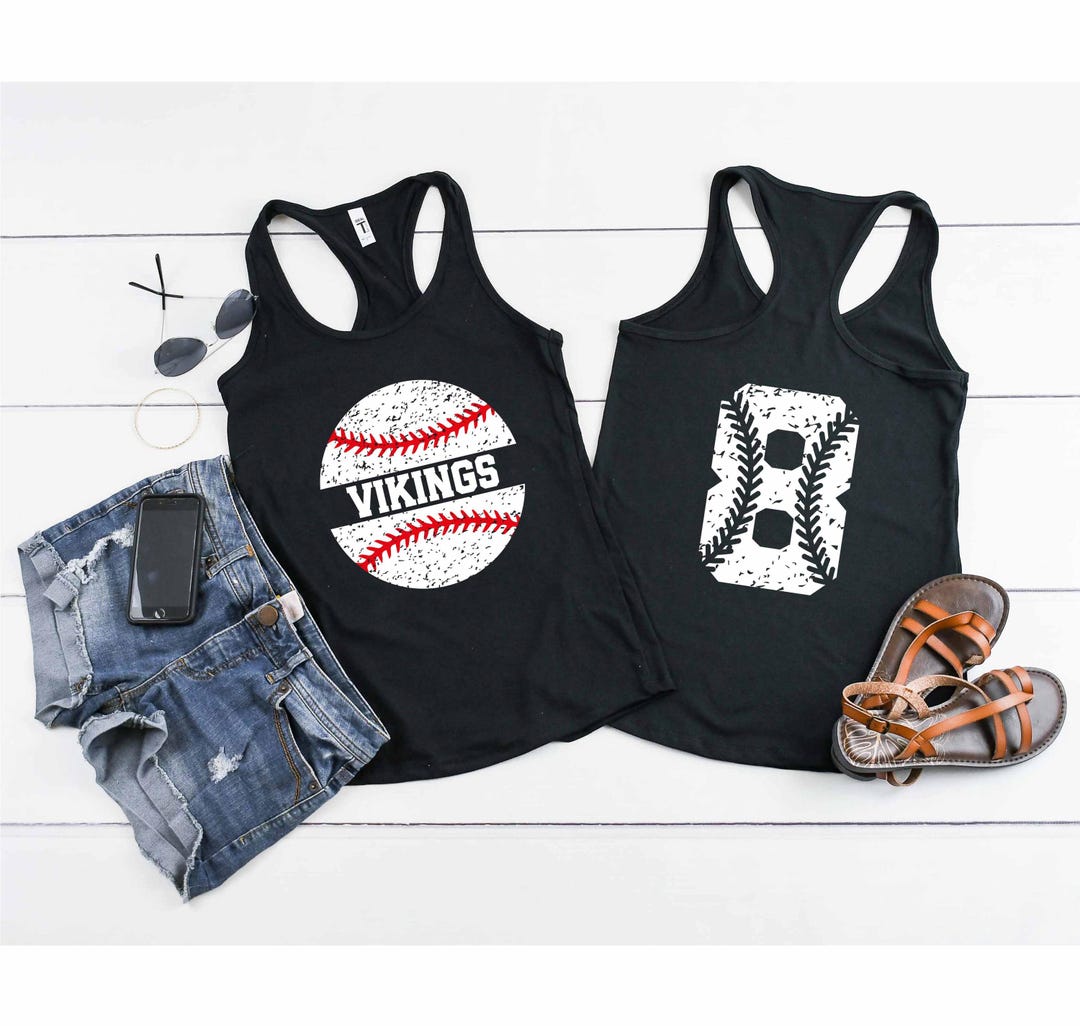 Custom Baseball Number Tank, Baseball Team Name Tank Top, Personalized ...