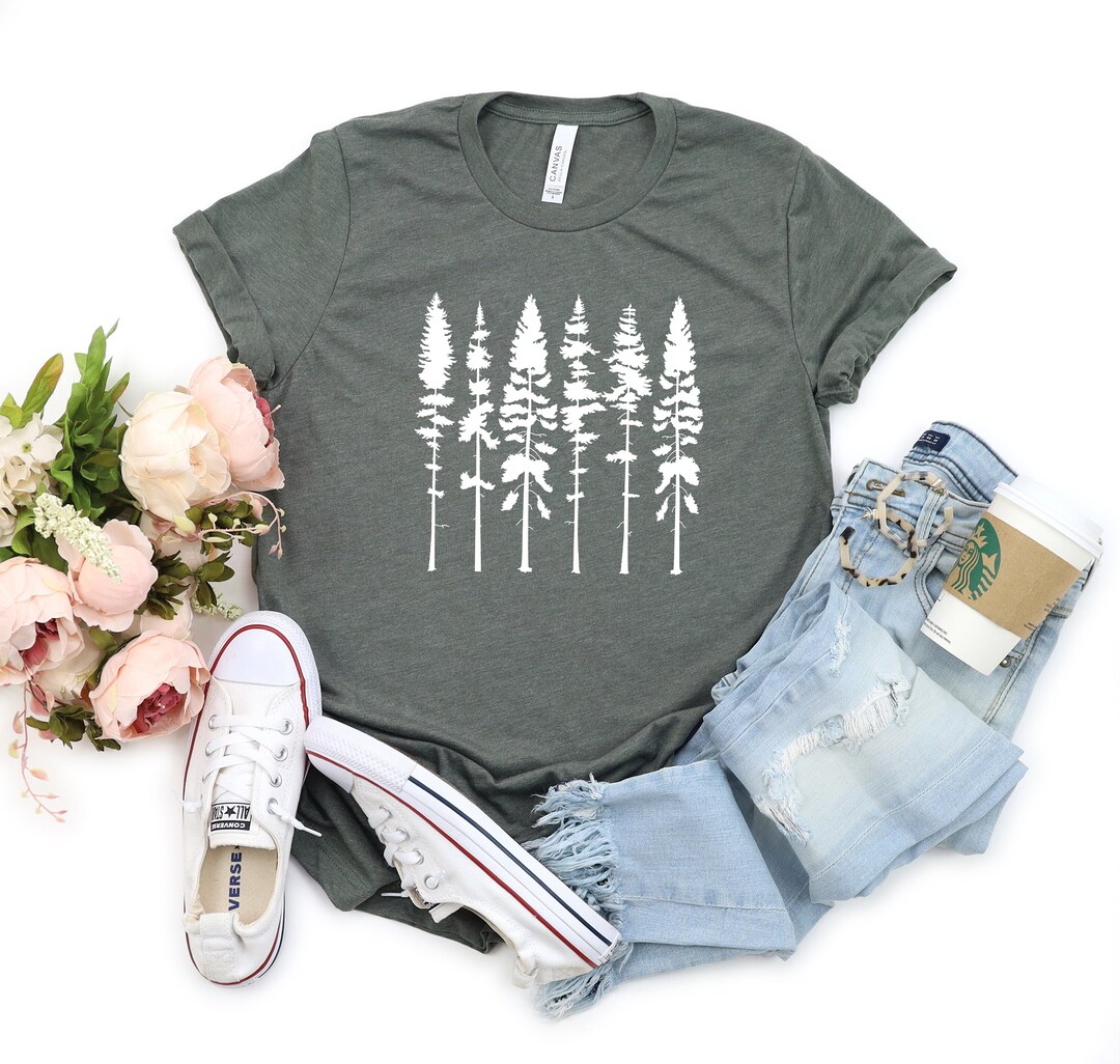 Pine Tree Shirt, Pine Tree T Shirt, Camping Shirt, Hiking Shirt ...