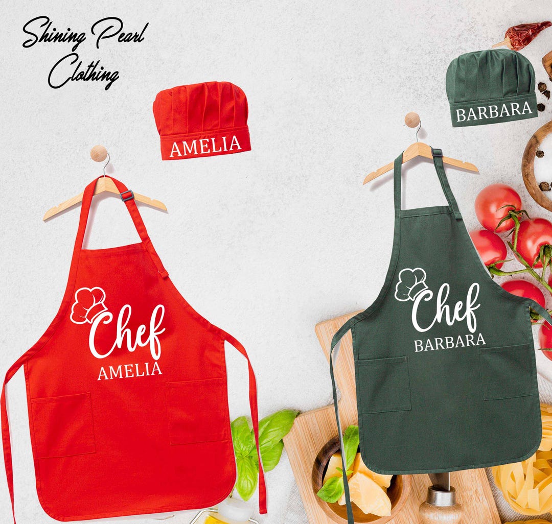 Chef Printed Apron, Printed Kitchen Apron for Women & Men, Personalized ...