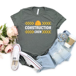 Construction Crew Shirt, Construction Birthday Shirt, Contractor Shirt ...