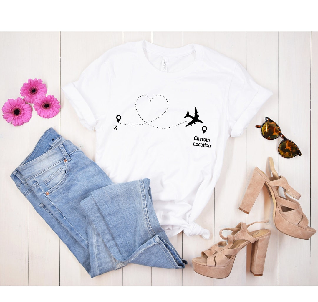 Flight to Custom Destination Shirt,family Trip Shirt, Travel Gift ...
