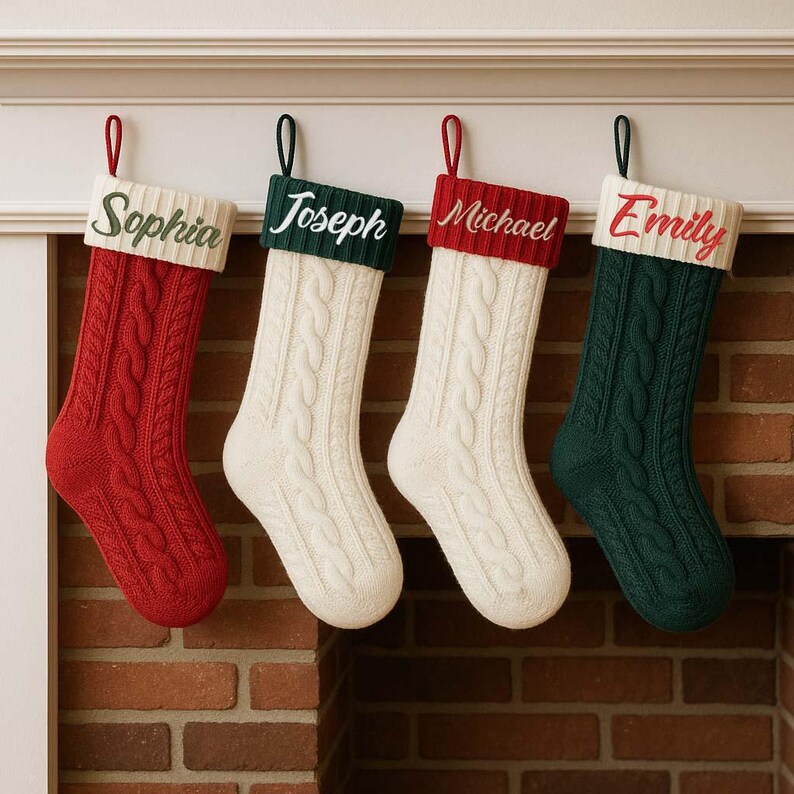 2026 Embroidered Christmas Stocking, Personalized Christmas Stockings ...
