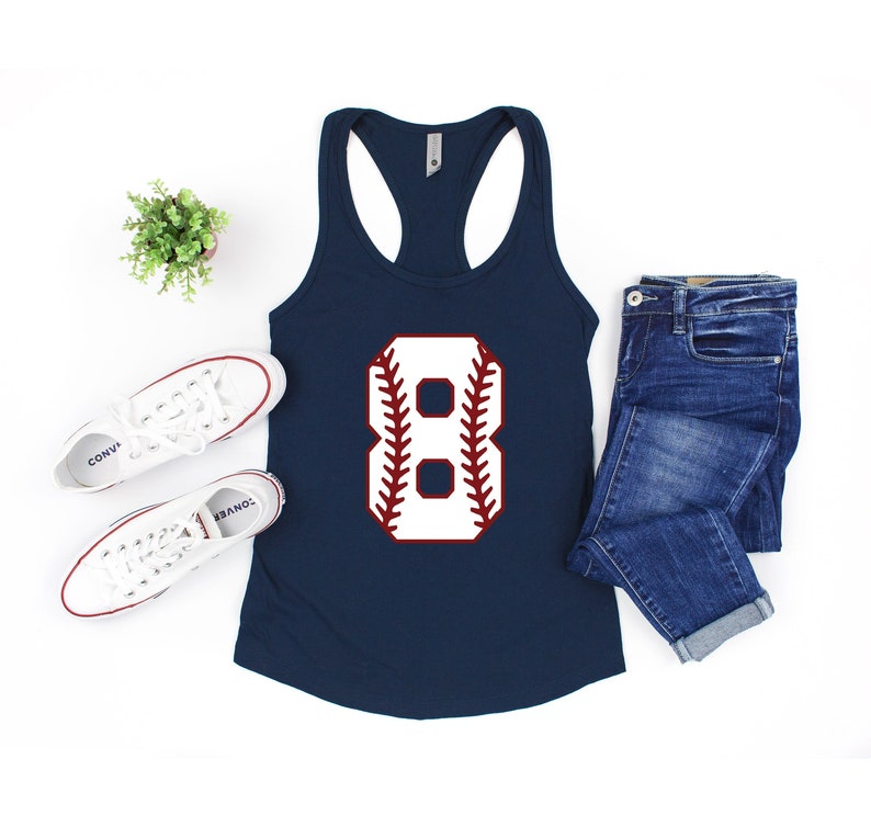 Baseball Numbers Tank, Baseball Mom Tank, Personalized Baseball Number ...