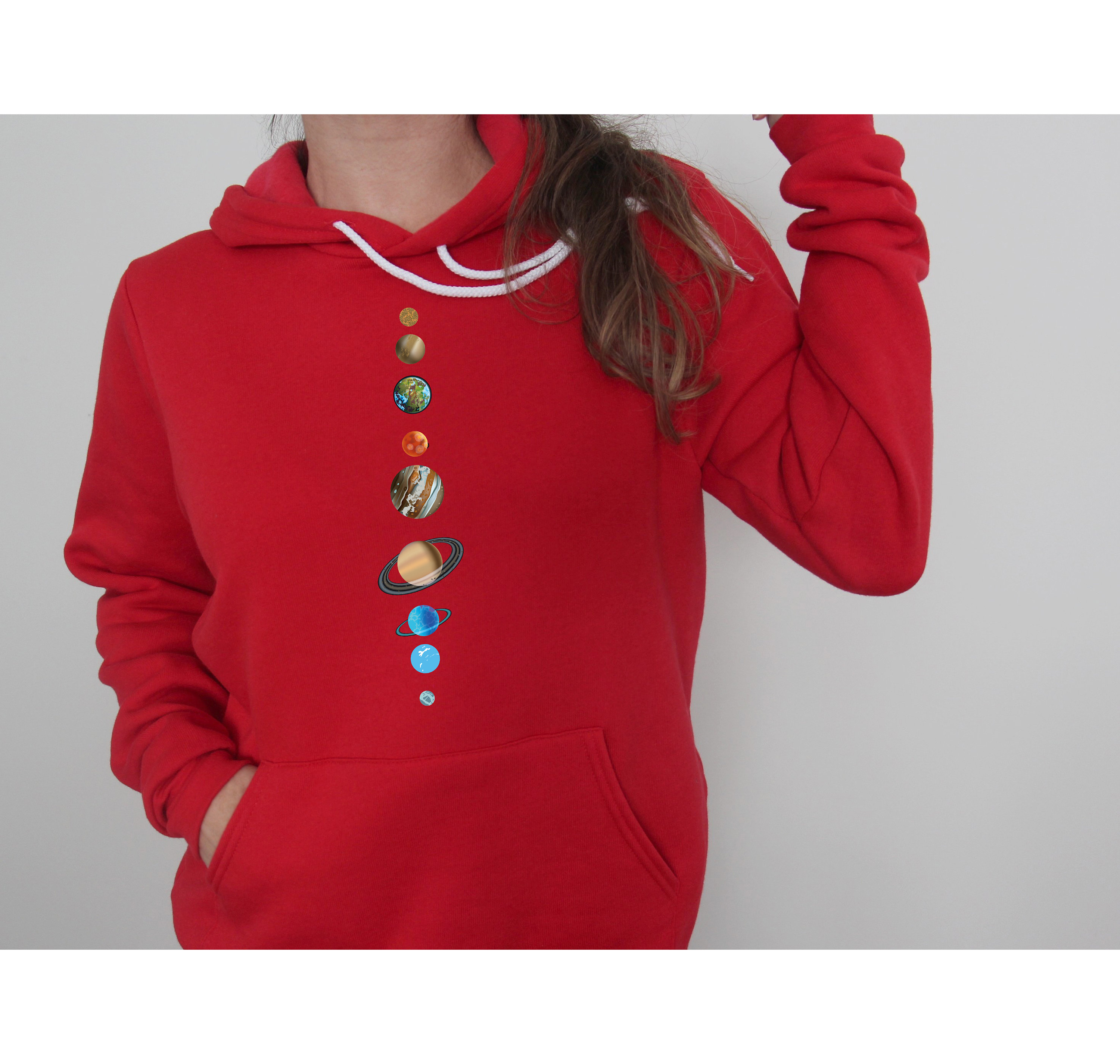 Planets Design Hoodie Solar System Planet Hoodie Sweatshirt | Etsy