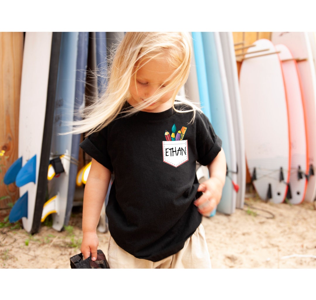 Custom Pocket Back to School Shirt, Personalized Kindergarten Pocket ...
