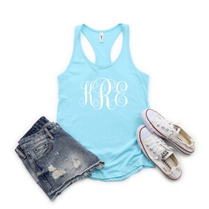 Inexpensive Monogrammed Tank Top,cheap Monogram Gift,unisex Custom Tank ...