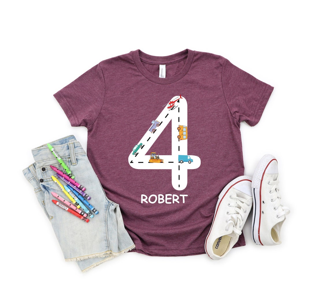 4th Birthday Shirt, Personalized I'm 4 Birthday Shirt, Hello Four Shirt ...