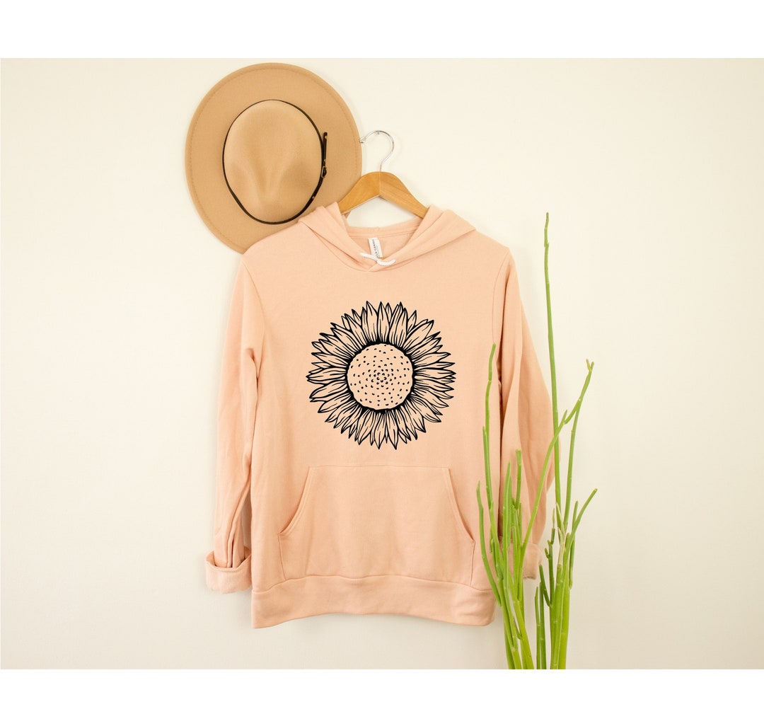 Sunflower Hoodie, Unisex Fit Sunflower Sweatshirt, Hoodie AND CREW ...