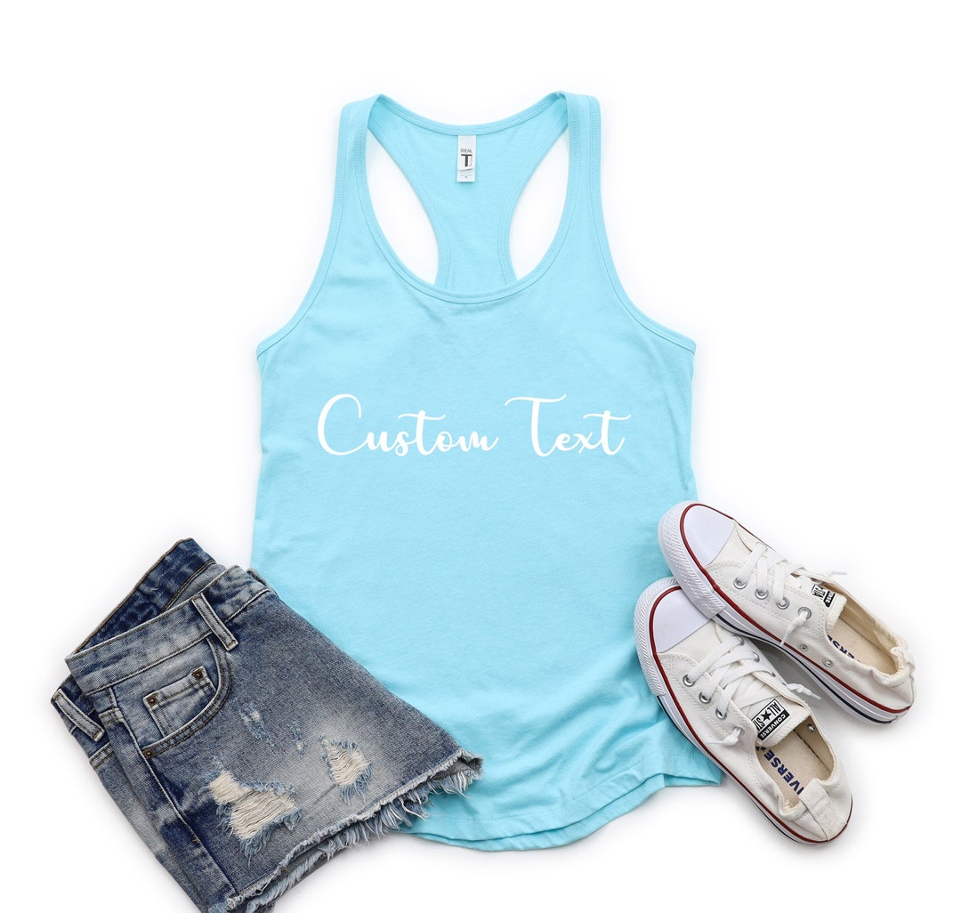 Custom Text Tank Top, Personalize Tank Top, Custom Design Tank, Custom ...