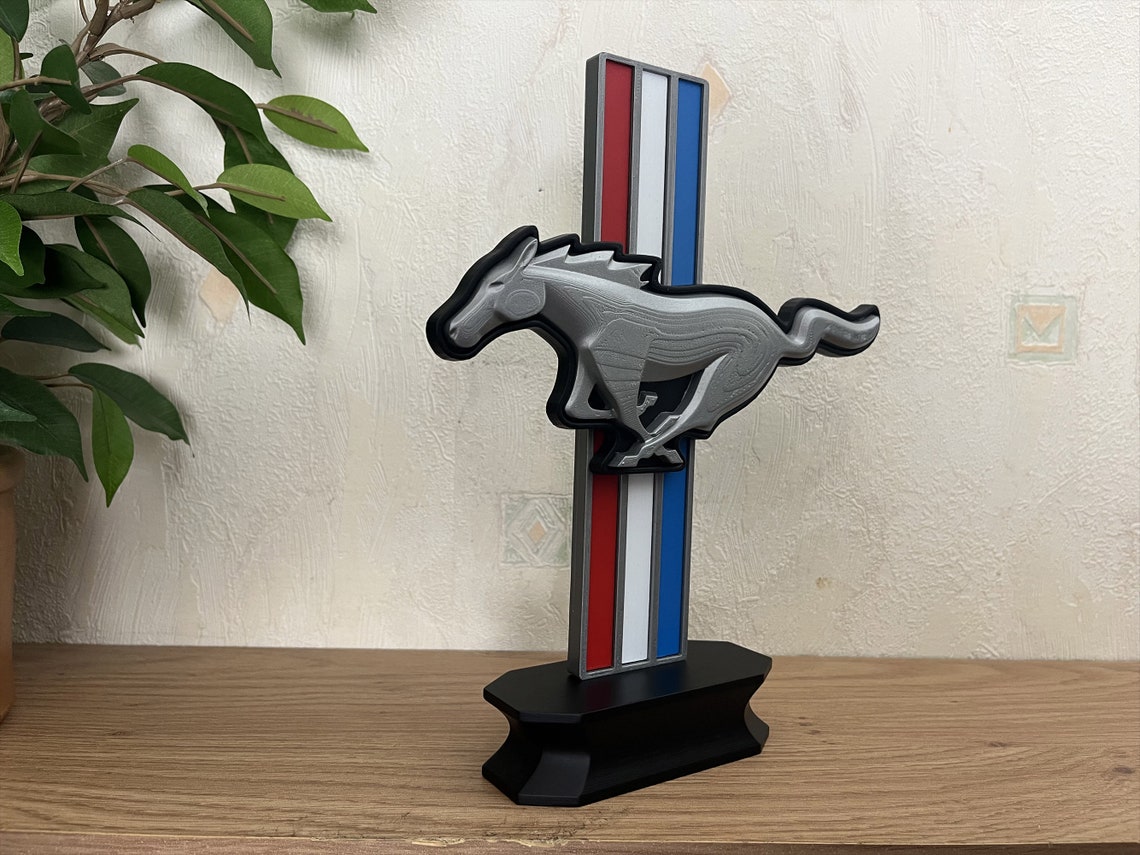 Ford Mustang 3D Logo Custom 3D Print 11x5x24cm - Etsy