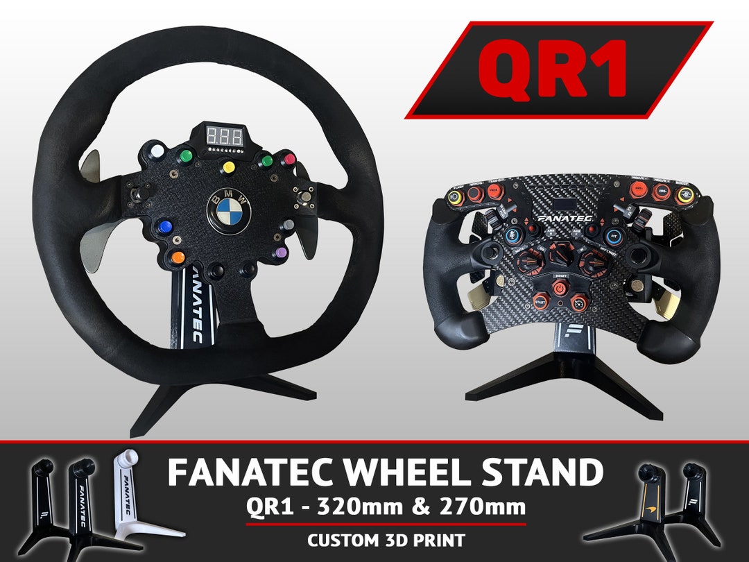 Fanatec Wheel Stand QR1 Custom 3D Print for 320mm Circle Wheel and ...