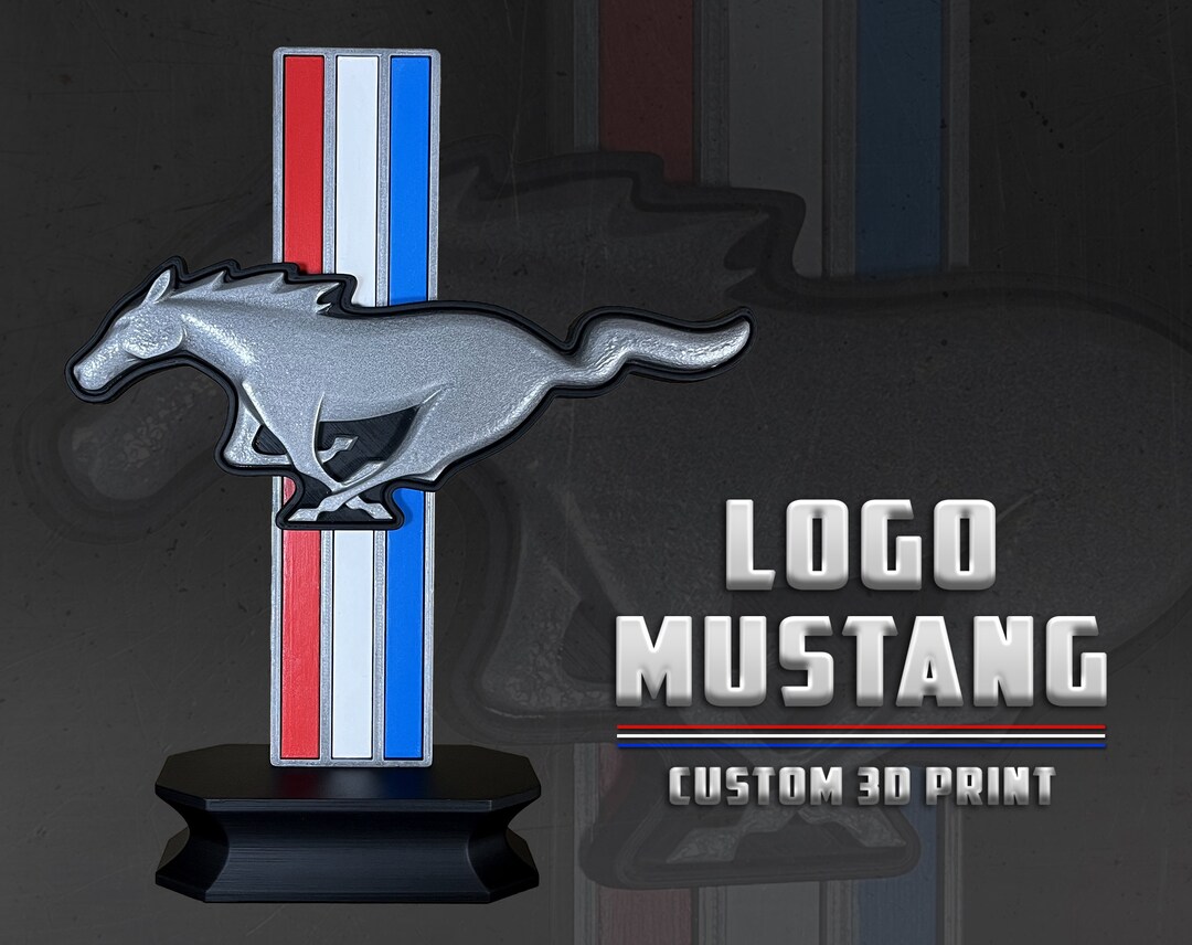 Ford Mustang 3D Logo Custom 3D Print 11x5x24cm - Etsy