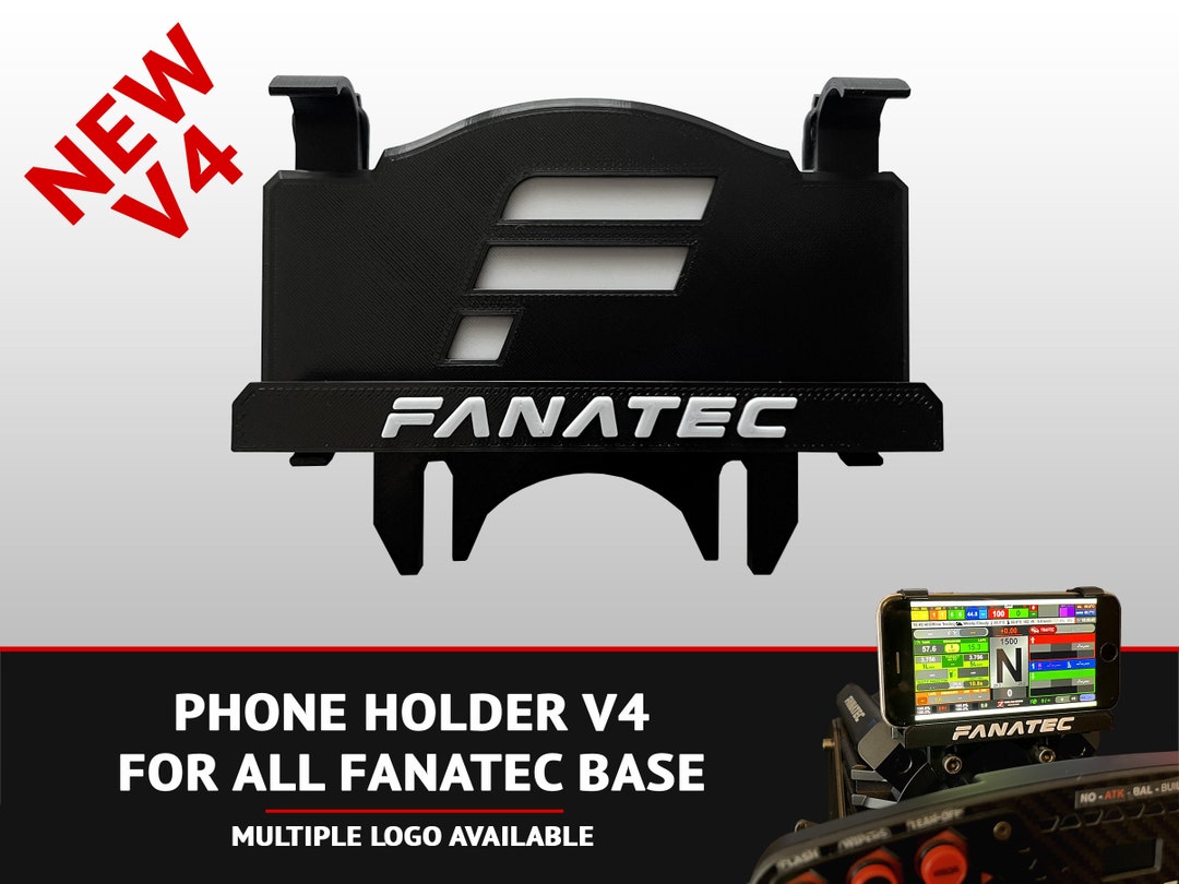 Phone Holder V4 for All Fanatec Base Display Your Dashboard 3D Printed ...