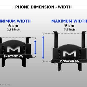 Phone Holder for Moza Base R3 R5 R9 R12 - Display Your Dashboard - 3D ...