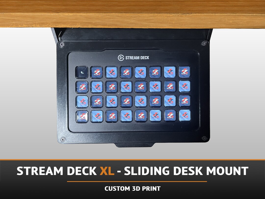 Stream Deck XL Desk Mount With Sliding Rail Custom 3D - Etsy
