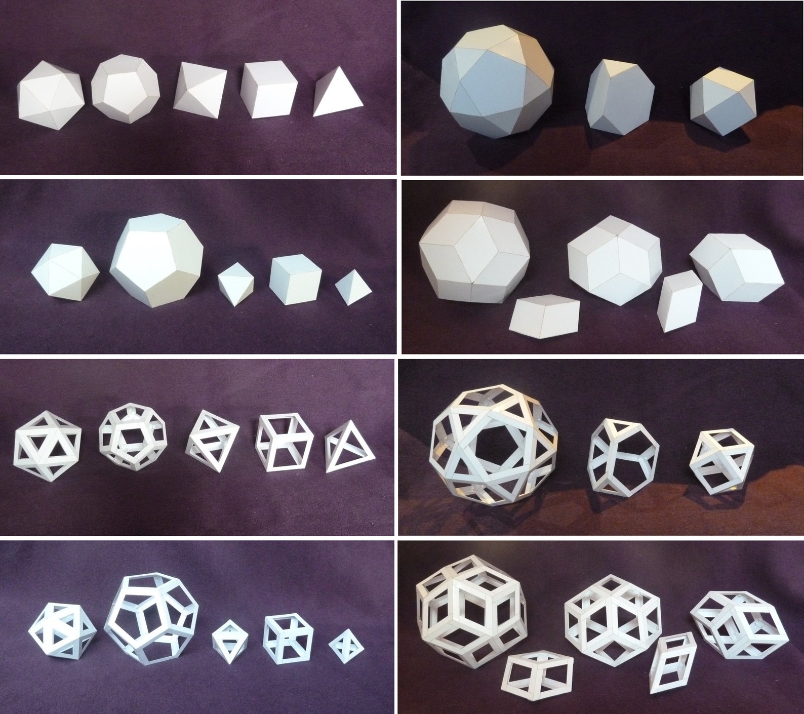 Combination Sets Polyhedron Models Platonic Archimedean - Etsy UK