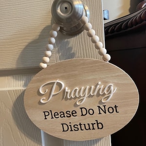 Praying - Please Do Not Disturb Door Hanger - Etsy