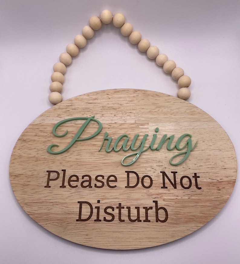 Praying Please Do Not Disturb Door Hanger - Etsy