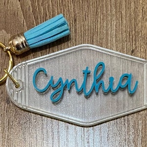 Retro Acrylic Keychains Vintage Motel Style - Etsy