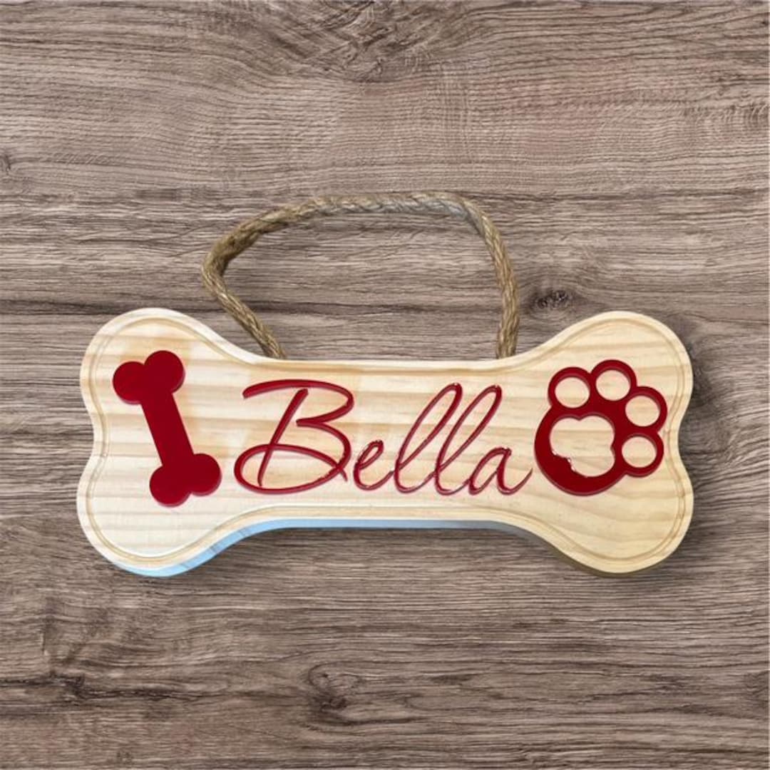 Dog Bone Wooden Door Hanger - Etsy