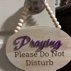 Praying - Please Do Not Disturb Door Hanger - Etsy
