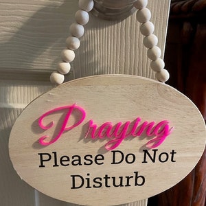 Praying - Please Do Not Disturb Door Hanger - Etsy