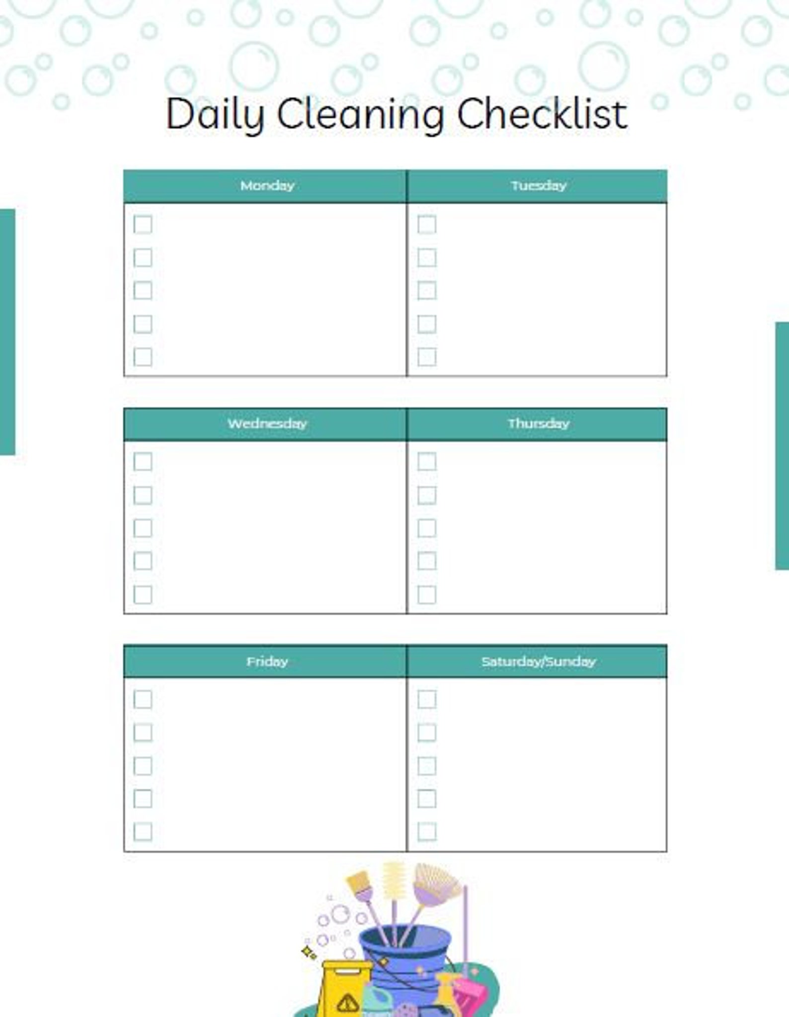 Printable Cleaning Planner - Etsy