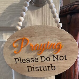 Praying - Please Do Not Disturb Door Hanger - Etsy