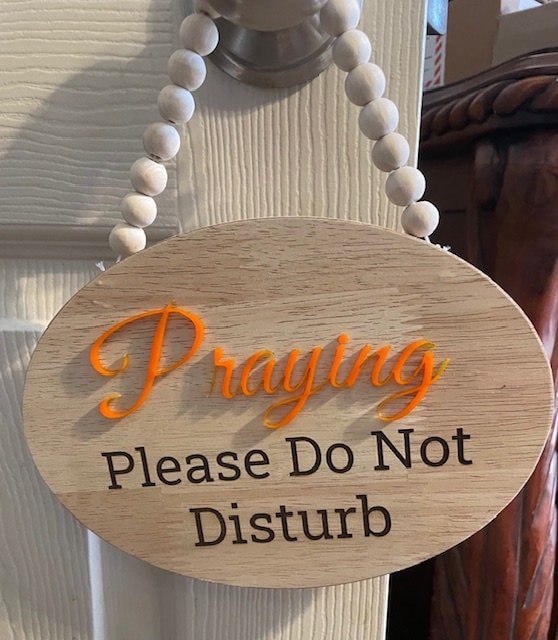 Praying Please Do Not Disturb Door Hanger - Etsy